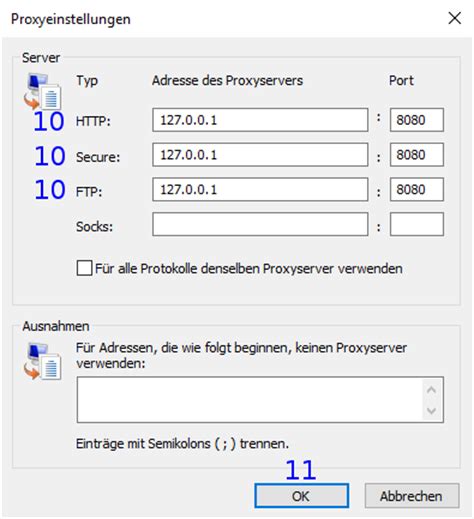 Internet Explorer Proxy Konfiguration über LAN MM3 WebAssistant