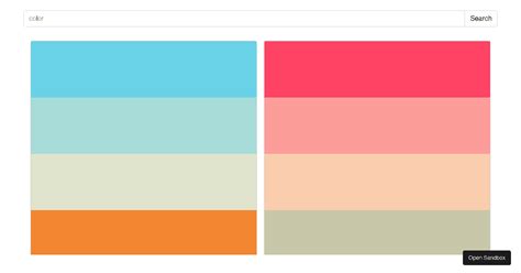 Color Palette Grid Codesandbox
