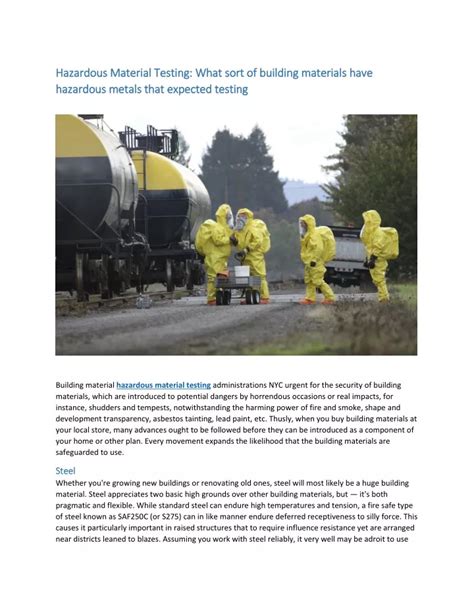 PPT Hazardous Material Testing PowerPoint Presentation Free Download ID 11414129