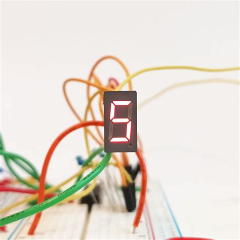 binary to decimal 7 segment led display project