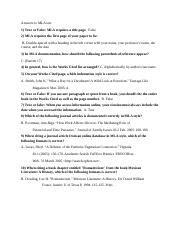 Answers To MLA Test Docx Answers To MLA Test 1 True Or False MLA Requires A Title Page False