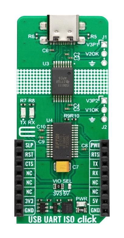 Mikroe 5815 Mikroelektronika Add On Board Usb Uart Iso Click 3 3v 5v In