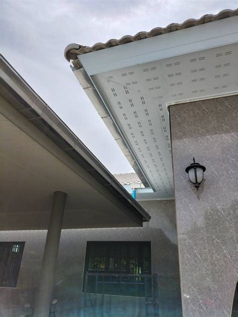 🏘️ติดตั้งรางน้ำฝนสแตนเลสเกรด 304 ขนาด 5 นิ้ว รอยต่อบัดกรีตะกั่ว ท่อน้ำทิ้งขนาด 2 5 นิ้ว 3 จุด