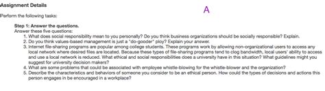 Solved Assignment Details Perform The Following Tasks Step