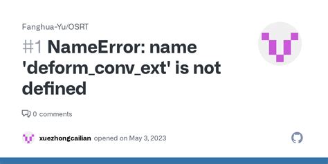 nameerror name deform conv ext is not defined · issue 1 · fanghua