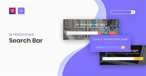 Free Search Bar Box Widget For Elementor