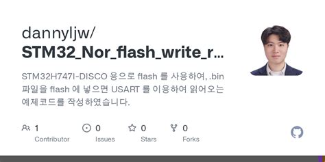 Github Dannyljwstm32norflashwritereadexample Stm32h747i Disco 용으로 Flash 를 사용하여 Bin