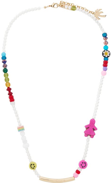 Palm Angels Multicolor Beaded Necklace Palm Angels