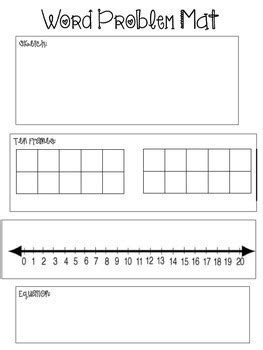 Word Problem Mat By Heart Teaching TPT