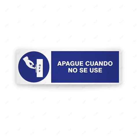 Rótulo De Obligación Apague Cuando No Se Use Cod Ob 251