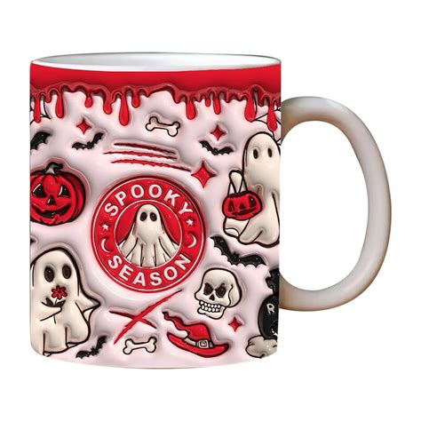 Spooky Halloween Coffee Mug Halloween Mugs Pumpkin And Ghost Stackable Halloween Coffee Mugs