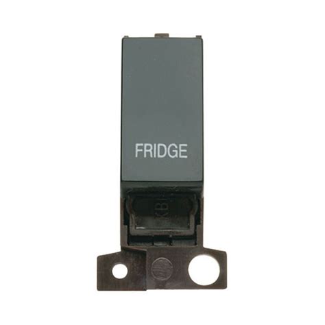 Click MiniGrid Black 13A 10AX Double Pole Fridge Switch Module UKES