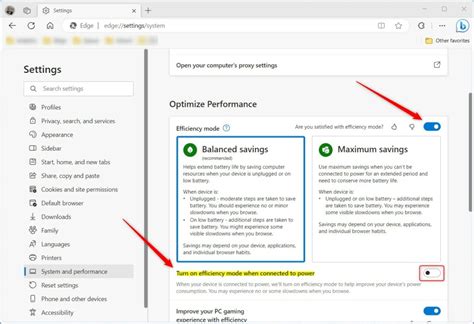 Enable Efficiency Mode In Microsoft Edge With Power Connection Geek Rewind