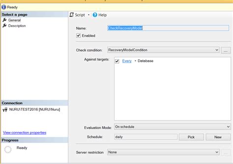 How To Check Recovery Model Of All Databases Using Policy Based