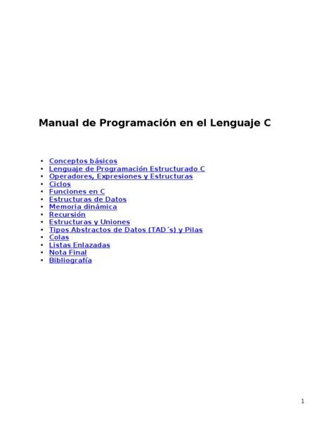 Manual De Algoritmos En C Pdf Lenguaje De Programación