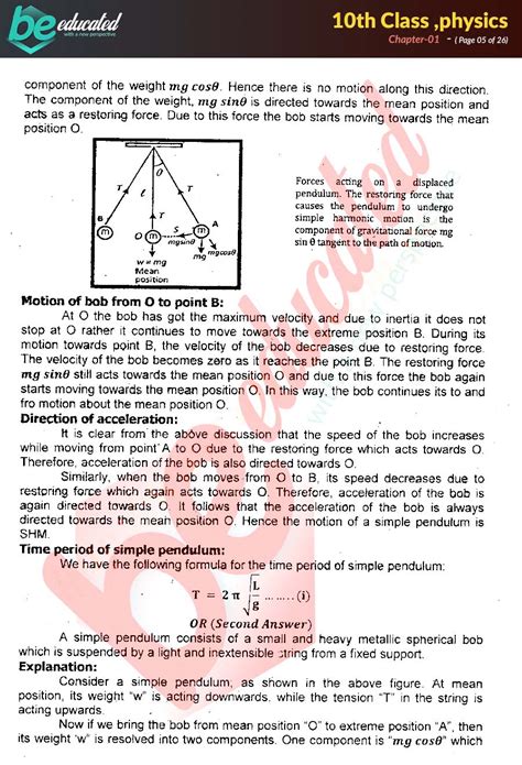 Chapter 1 Physics 10th Class Notes Matric Part 2 Notes