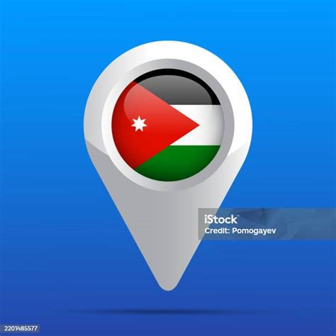 요르단 국기 지도 아이콘입니다 광택 아이콘입니다 3d 3차원 형태에 대한 스톡 벡터 아트 및 기타 이미지 3차원 형태 가리키기 검색 Istock