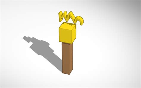 3d Design Minecraft Torch Tinkercad