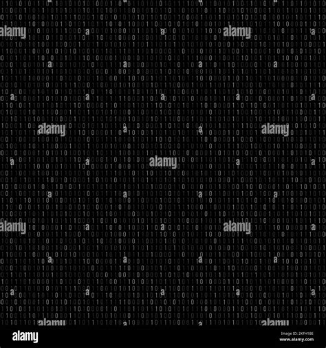 Computer Data Pattern Binary Code Seamless Vector Background Zero One