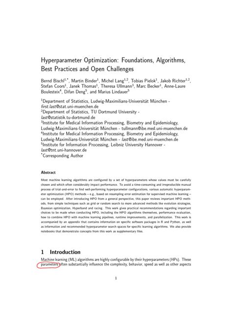hyperparameter optimization foundations algorithms best practices and