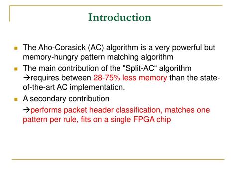 Ppt A Memory Efficient Reconfigurable Aho Corasick Fsm Implementation For Intrusion Detection