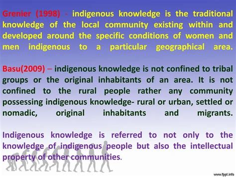 Indigenous Technological Knowledge Itk Or Ikpitk Pptx Science