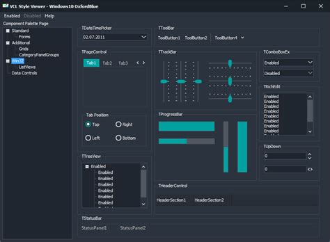 Delphistyles Vcl Style Win10modernoxfordblue