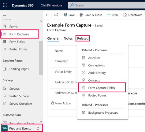 Mapping Form Capture Fields Clickdimensions Support