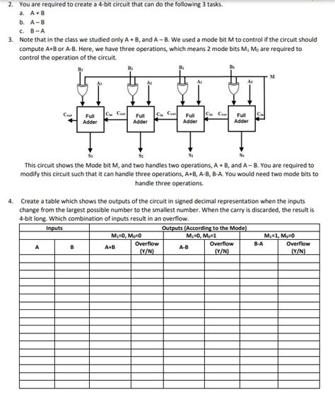 Solved Use Tinkercad To Solve Draw The Circuit Of The 4 Bit Addersubtractor Using The 74ls83