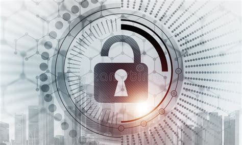 Cryptography And Encryption Algorithm Concept Stock Illustration