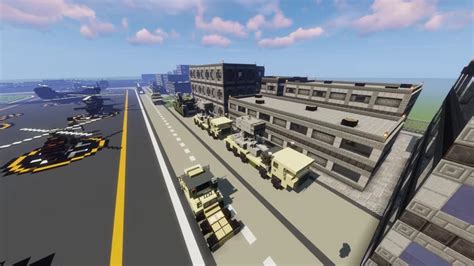Army Military Air Base Java Bedrock Minecraft Map