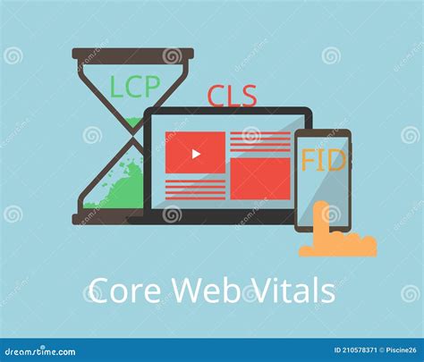 Core Web Vitals For Web Performance Metrics Stock Vector Illustration