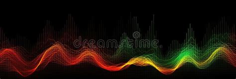 Red Green Orange A Digital Representation Of Sound Waves In An Array Of