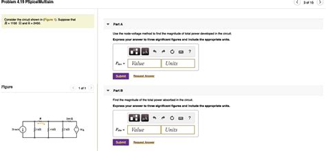 Solved Consider The Circuit Shown In Figure 1 Suppose That R 1150 Î