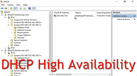Dhcp High Availability Windows Server 2016 Exam 70 741 Youtube