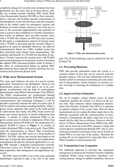 Vulnerability Analysis Of Wide Area Measurement System In The Smart Grid