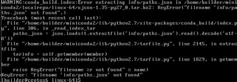 Keyerror Filename Info Index Json Not Found · Issue 328 · Conda Conda Build · Github
