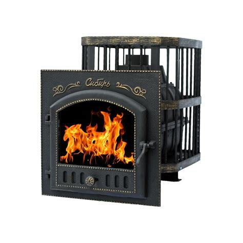 Банная печь НМК чугунная Сибирь 24 Каминная дверца Сибирь 545x545 сетка 020212 НМК020212