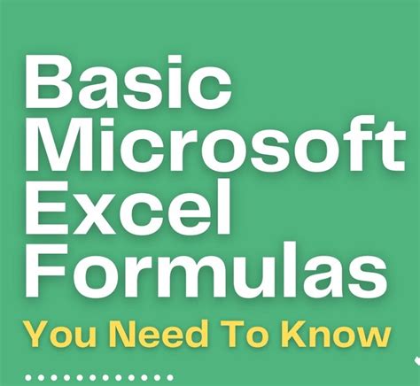 Microsoft Excel এ Basic Formula বা সূত্র
