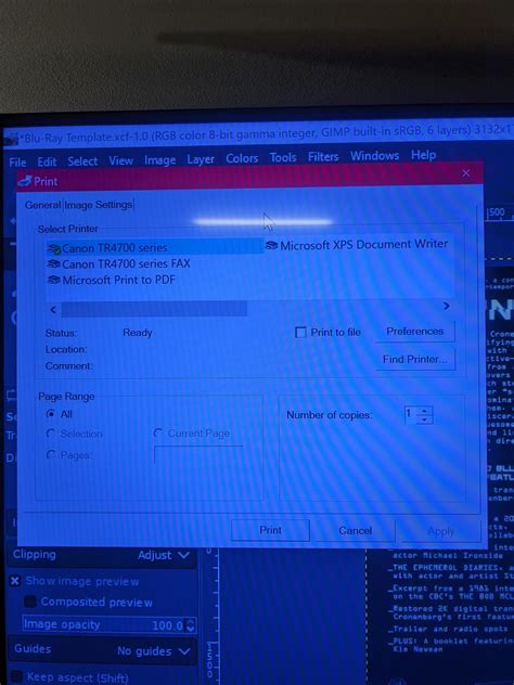 Gimp Printing Issues Rgimp