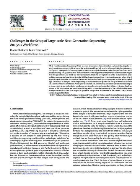 Pdf Challenges In The Setup Of Large Scale Next Generation Sequencing Analysis Workflows