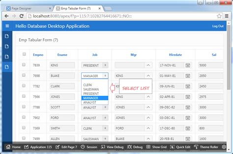 Le Tutoriel De Oracle Apex Tabular Form Le Tutoriel De Oracle Apex Tabular Form