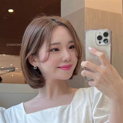 마곡 미용실 차홍룸 마곡점 홍석준 On Instagram 단발레이어드 ⠀ 단발기장에서 많은 사랑을 받고 부드러운 실루엣과 자연스러운 C컬로 많은 고객님들께 사랑받는
