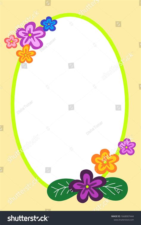 A Size Frame Design Beautiful Flower Stock Illustration Shutterstock