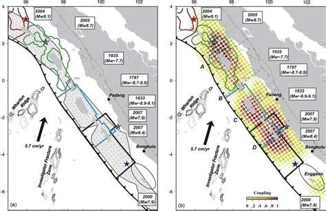 Comparison Of Interseismic Coupling Along The Megathrust With The Download Scientific Diagram