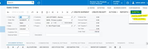 Cch® Suretax® For Acumatica User Guide Api Documentation