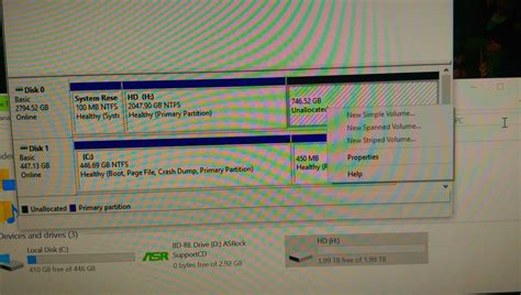 3tb hard drive split when partitioned on windows 10 windows10