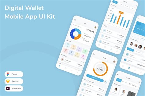 digital wallet mobile app ui kit