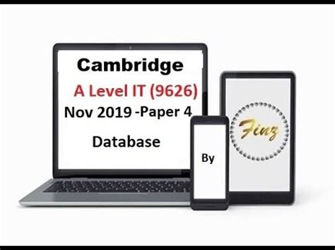 A LEVEL IT 9626 November 2019 Database YouTube