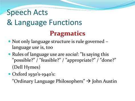 Ppt Speech Acts And Language Functions Powerpoint Presentation Id 1129312